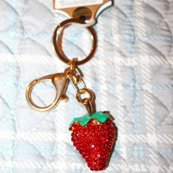 Accessories | Clearance Salestrawberry Bling Key Chain Fob | Poshmark